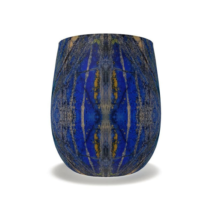 Water Glass: Azurite, with Malachite, Siberia, Russia, ORIGINAL COLOR ...